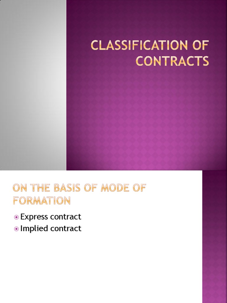 Express and Implied Contracts | PDF | Offer And Acceptance | Void (Law)