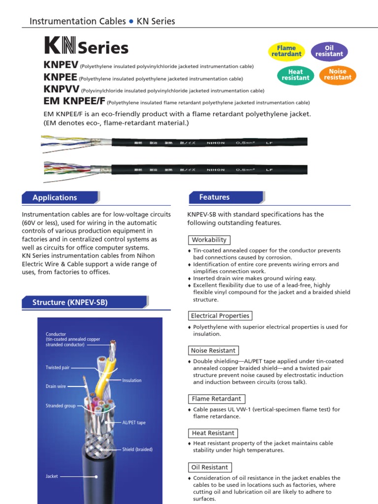 Instrumentation Cables | PDF | Cable | Insulator (Electricity)