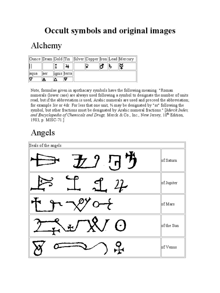 Occult Symbols & Alchemy Guide | PDF