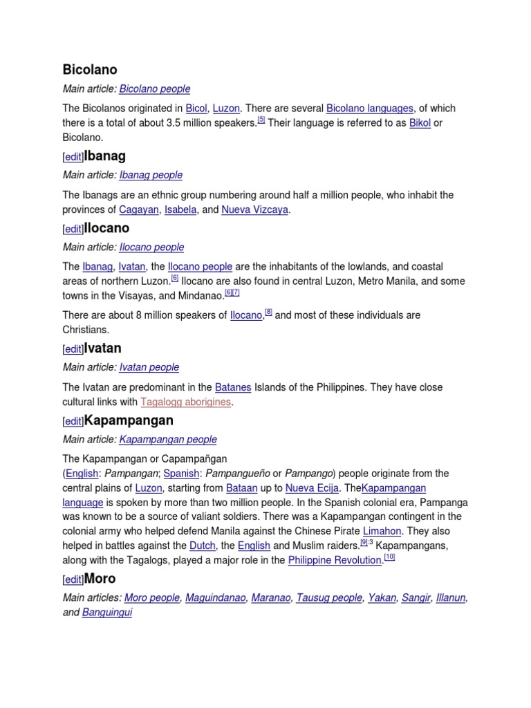 Bicolano | PDF | Ethnicity | Philippines