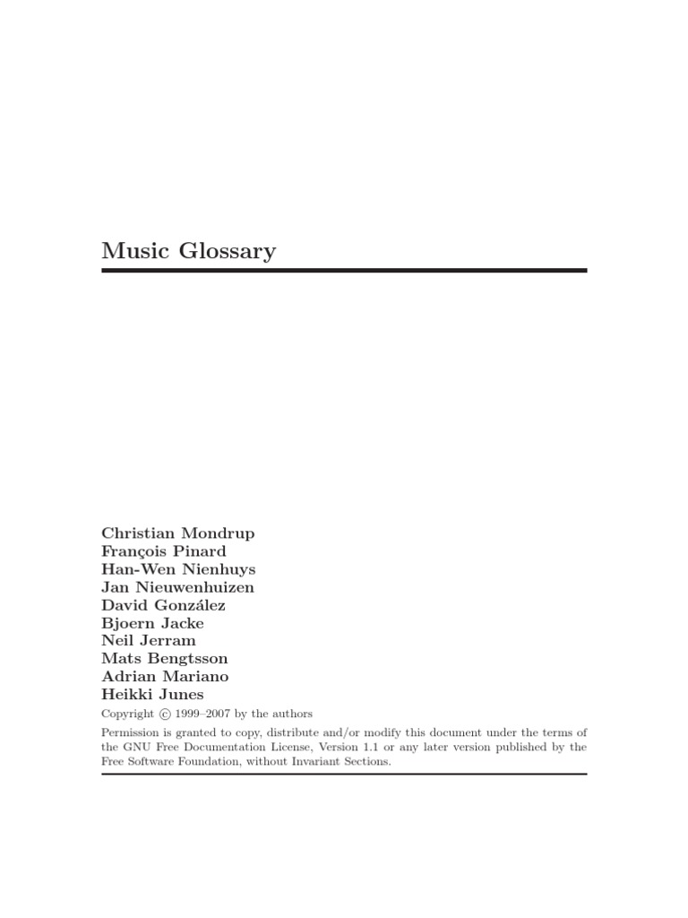 Music Glossary | PDF | Foreign Language Studies | Art
