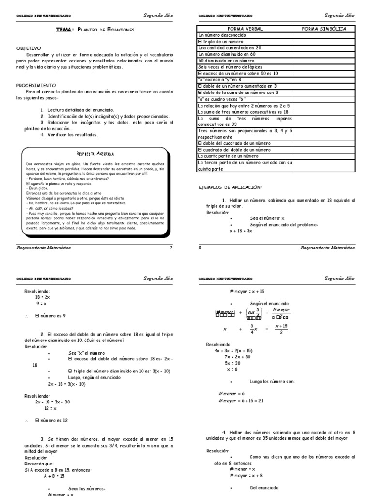 RM 2do Sec IT | PDF | División (Matemáticas) | Sustracción