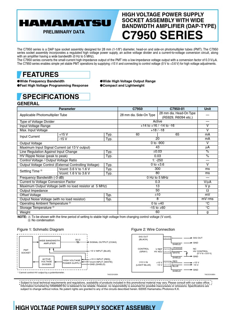 C7950 SERIES: Features | PDF | Amplifier | Coaxial Cable
