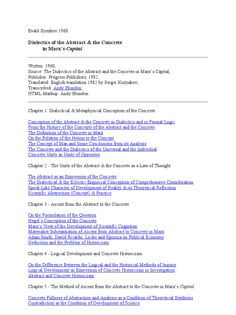 Evald Ilyenkov 1960 | PDF | Abstraction | Concept