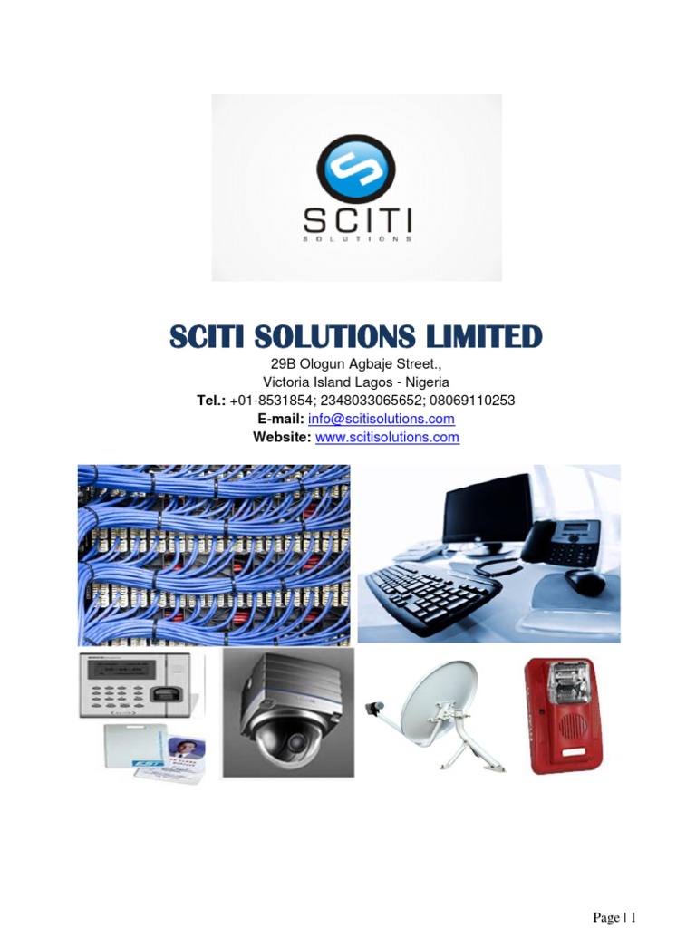 Sciti Solutions Limited: Tel.: +01-8531854 2348033065652 08069110253 E ...