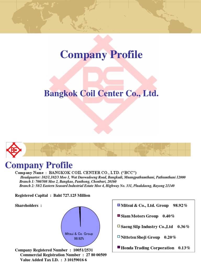 BCC Company Profilenew1 | PDF | Sheet Metal | Process Management