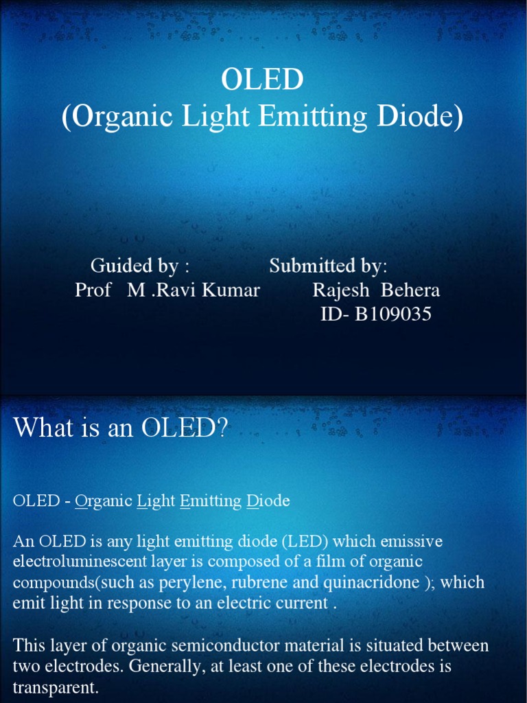OLED Organic | PDF | Oled | Chemistry