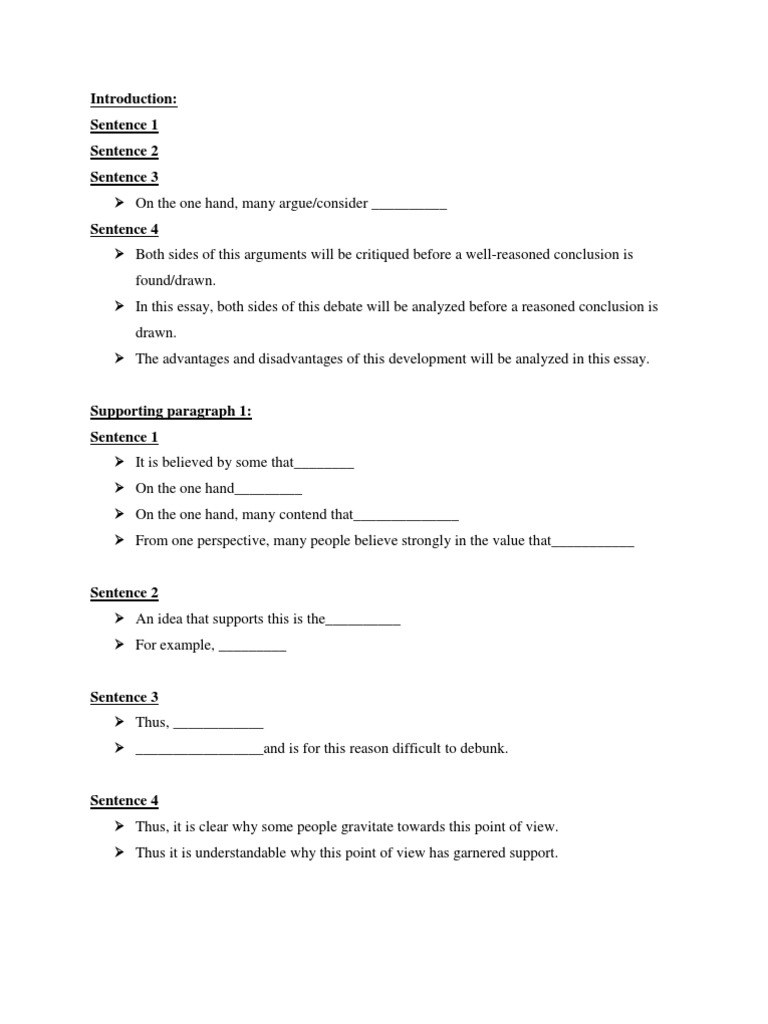Structure of Discussion Essay | PDF | Sentence (Linguistics) | Essays