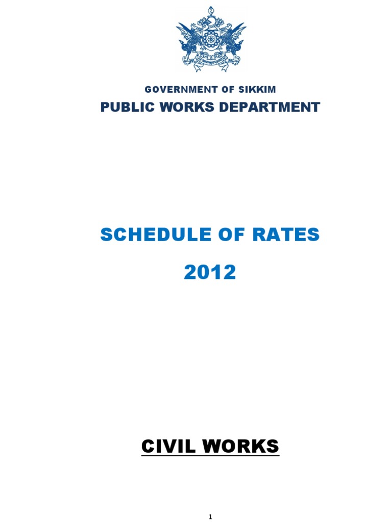 Schedule of Rates 2012 PDF | PDF | Masonry | Mortar (Masonry)