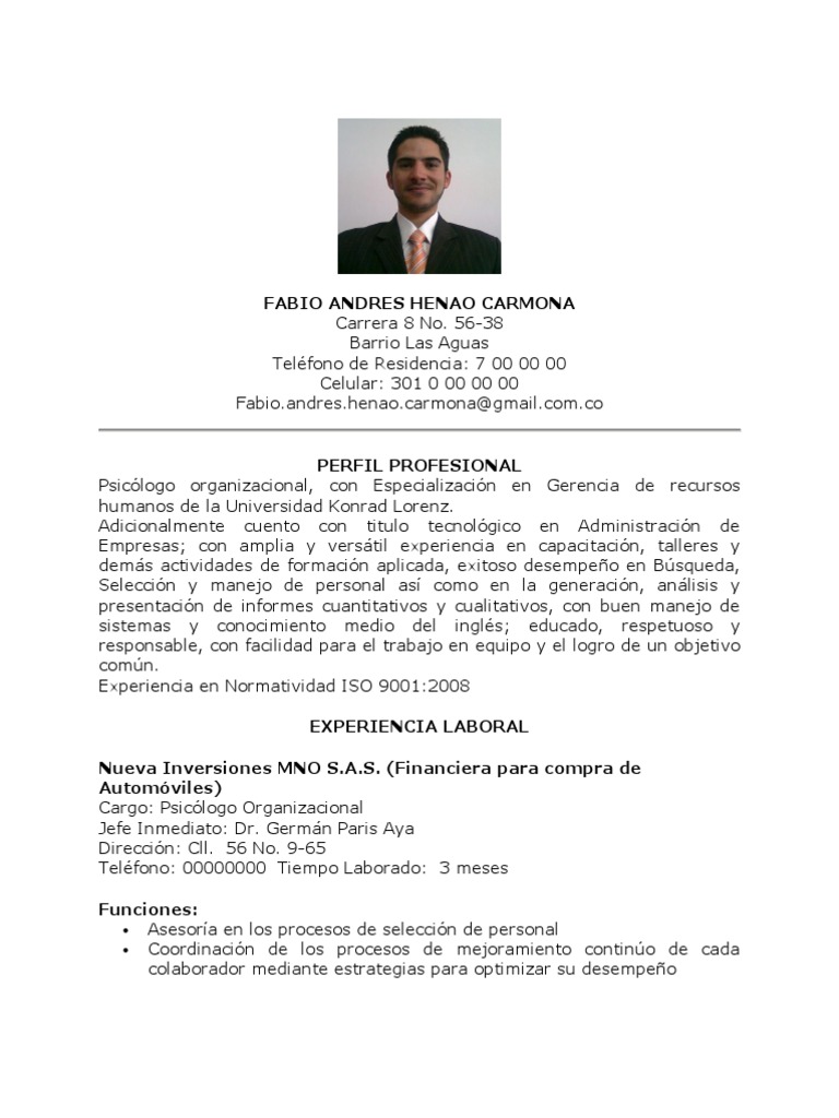 Modelo HV | PDF | Recursos humanos | Psicología industrial y organizacional