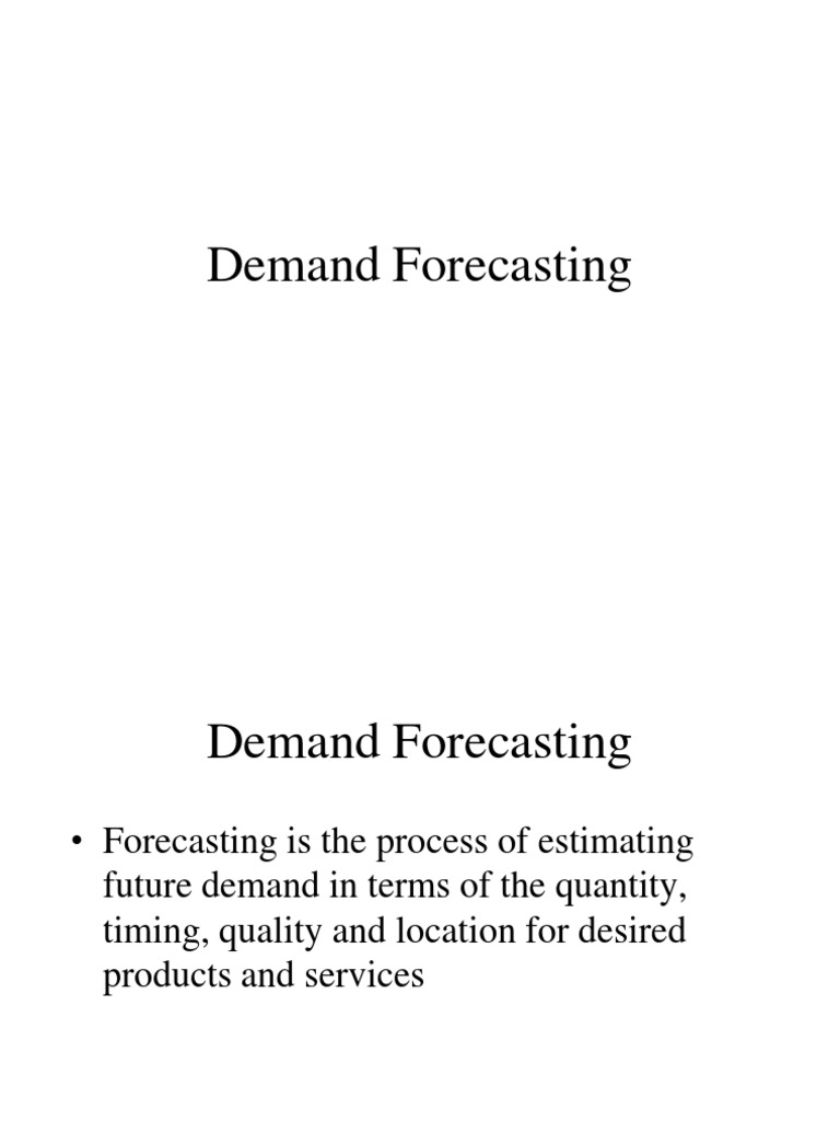 Demand Forecasting Guide | PDF | Forecasting | Linear Trend Estimation