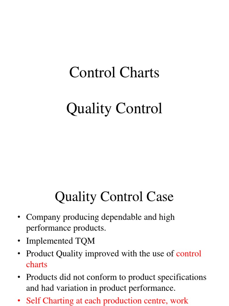 Control Charts Quality Control | PDF | Sampling (Statistics) | Accuracy ...