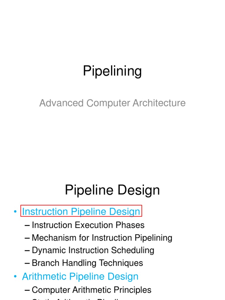 Pipelining: Advanced Computer Architecture | PDF | Instruction Set | Areas Of Computer Science