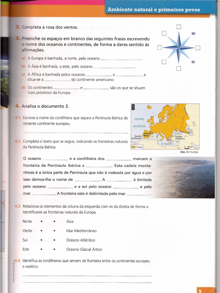 Fichas de Trabalho HGP 1 Ficha 5ºano | PDF