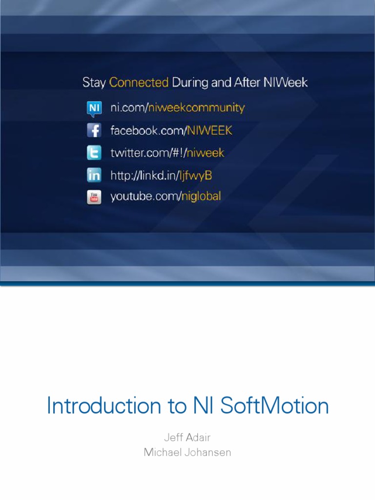TS8568 Introduction To NI Softmotion | PDF | Input/Output | Feedback