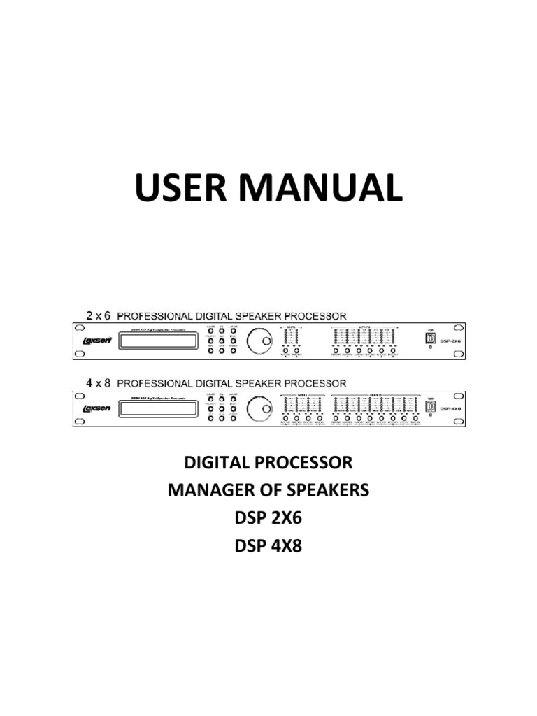 User Manual DSP 4x8 | PDF | Equalization (Audio) | Electrical Connector