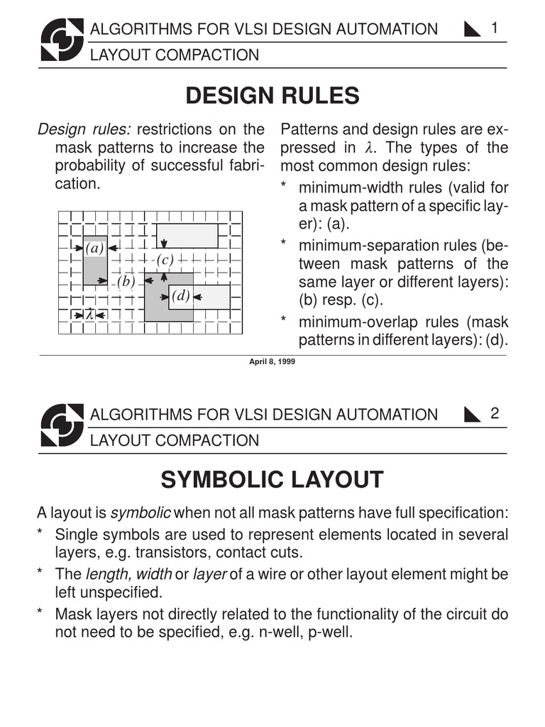 Algorithms and Techniques for VLSI Layout Compaction Through Constraint Graph Modeling and ...