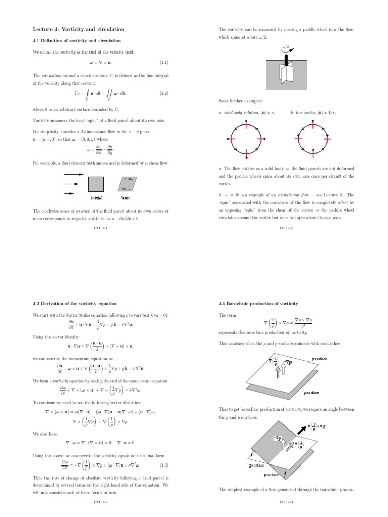 Vorticity and Circulation | PDF | Vortices | Mathematical Analysis
