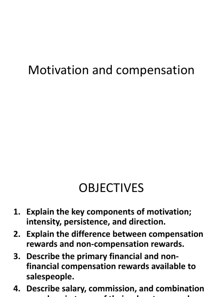 Motivation and Compensation | PDF | Motivation | Motivational