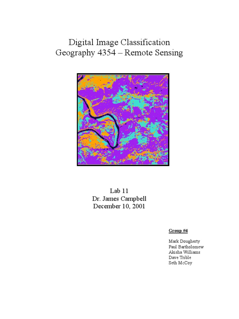 ERDAS - Digital Image Classification (Geography 4354 - Remote Sensing) | PDF | Statistical ...