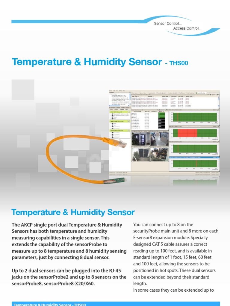 THS00 Dual Temperature Humidity Sensor | PDF | Calibration | Sensor
