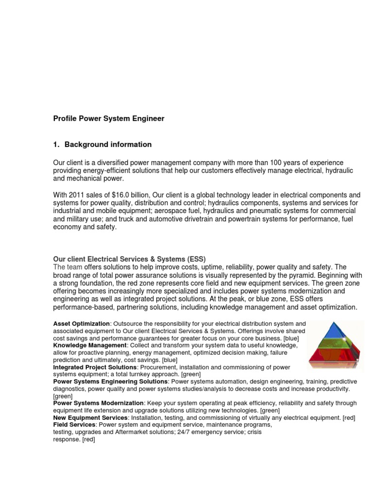 Profile Power System Engineer | PDF | Electric Power System | Systems ...