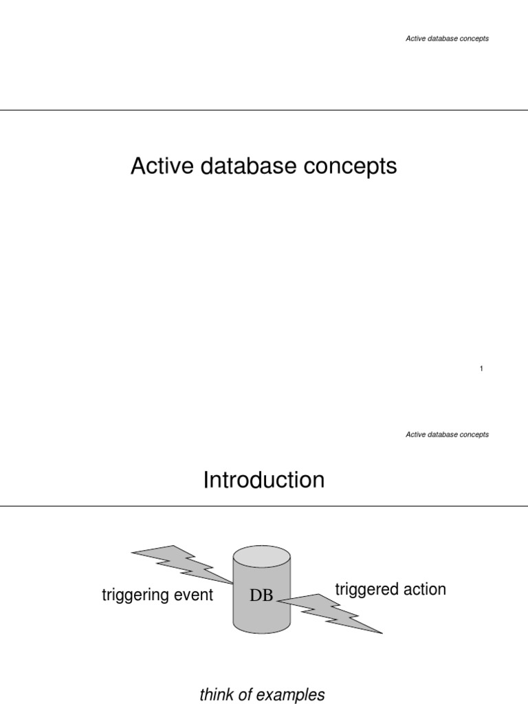 Active Database Concepts | PDF | Postgre Sql | Databases