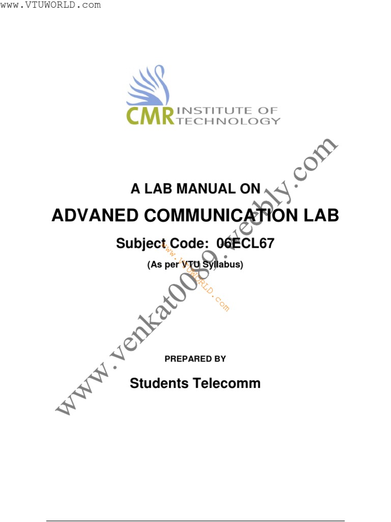 (VTUWORLD - Com) Advanced Communication Lab | PDF | Broadcast ...