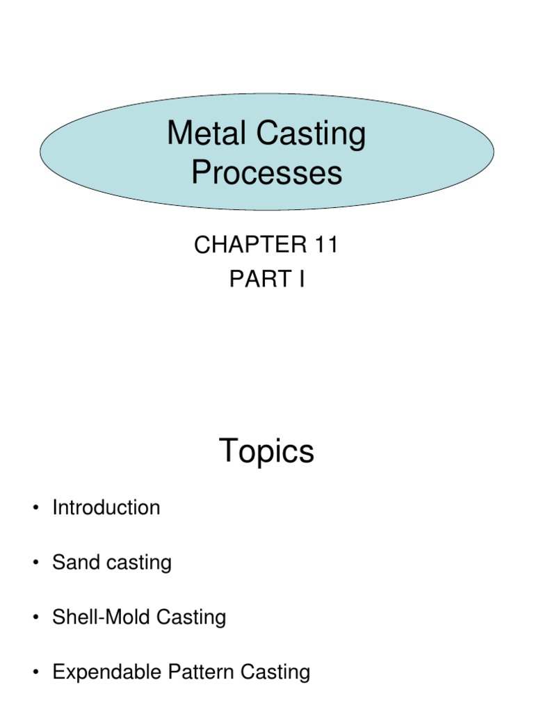 Metal Casting Processes | PDF | Casting (Metalworking) | Industrial Processes