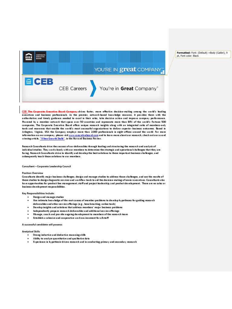 CEB The Corporate Executive Board Company: "When Growth Stalls" | PDF ...