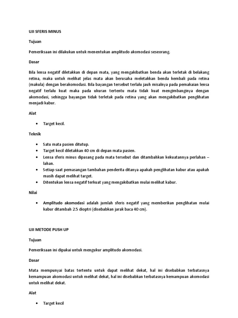 Pemeriksaan Visus | PDF