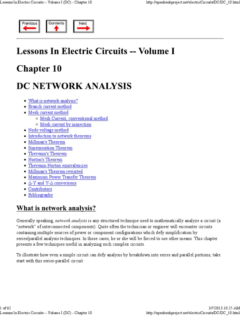 Lessons in Electric Circuits - Volume I (DC) - Chapter 10 | PDF ...