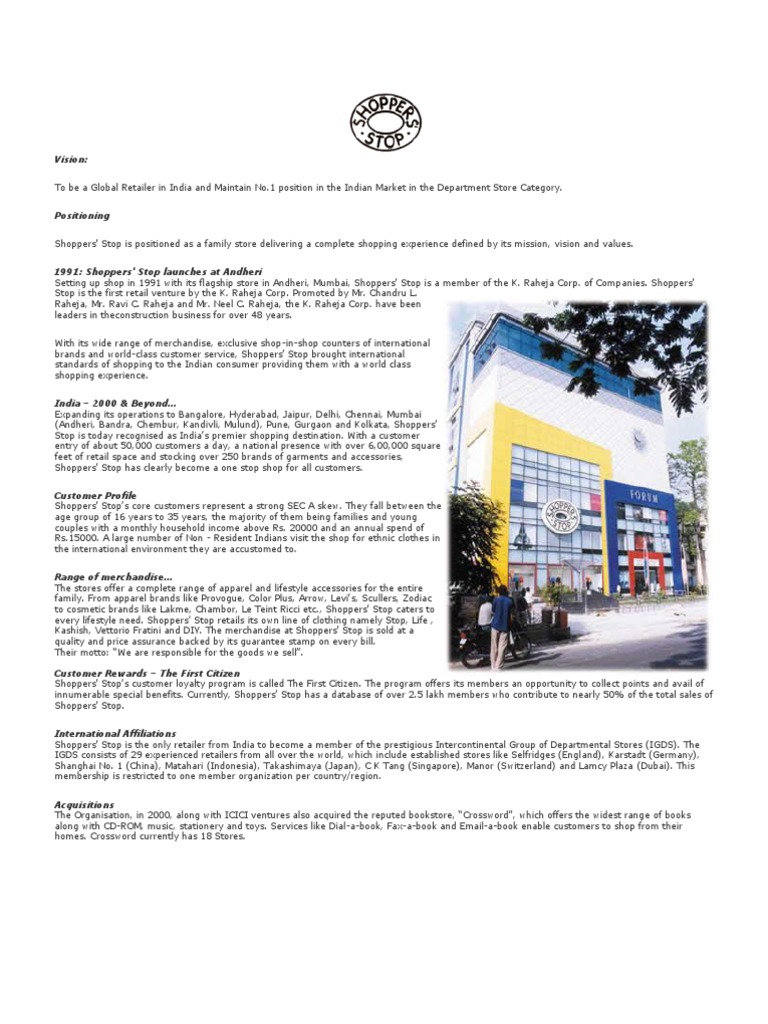 Shopper Stop | PDF | Loyalty Program | Retail