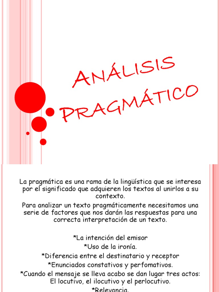 Análisis Pragmático | Lingüística | Movimientos filosóficos