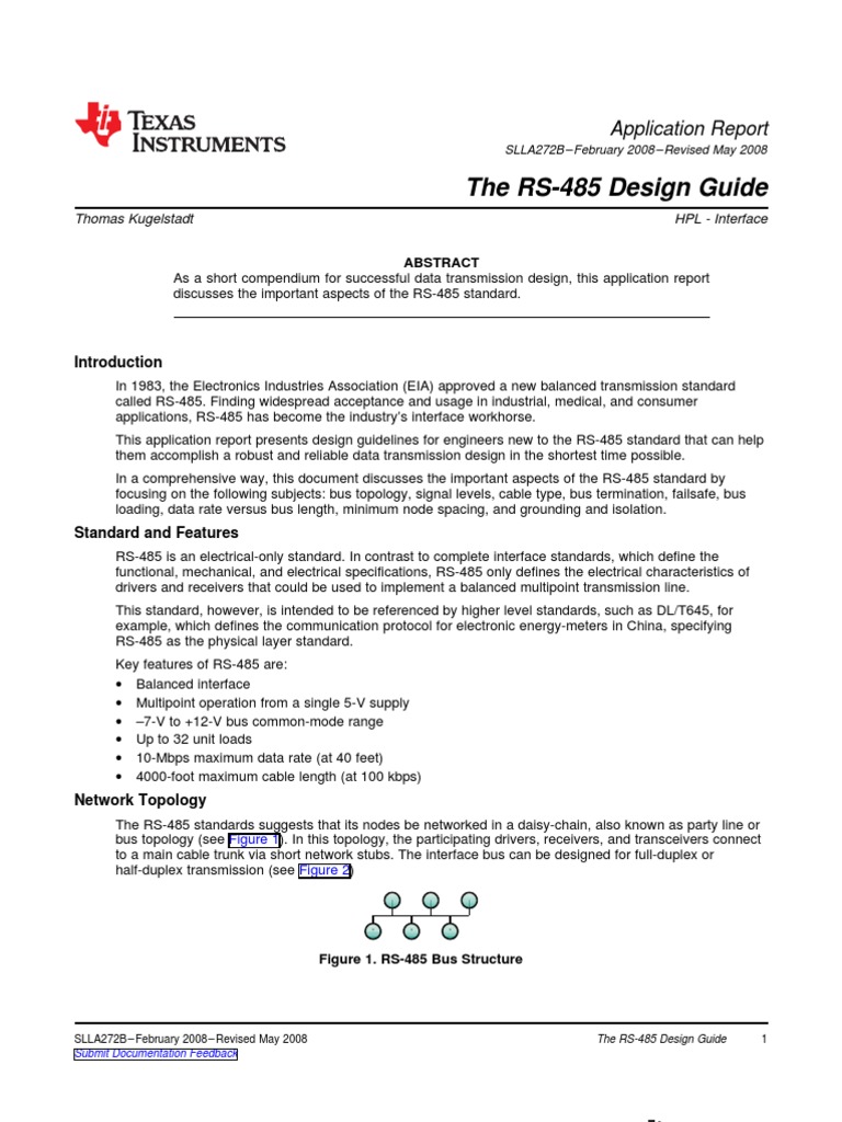 The RS-485 Design Guide - Ti | PDF