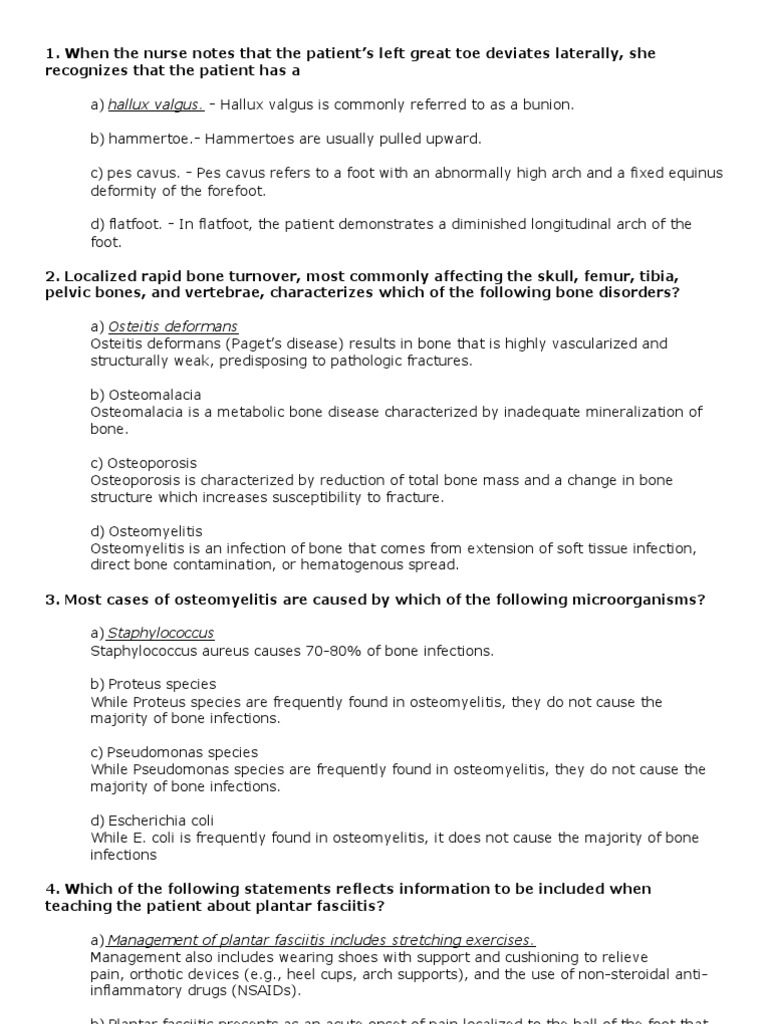 Medical Surgical Nursing Practice Exam X 50 Items | PDF | Smallpox ...