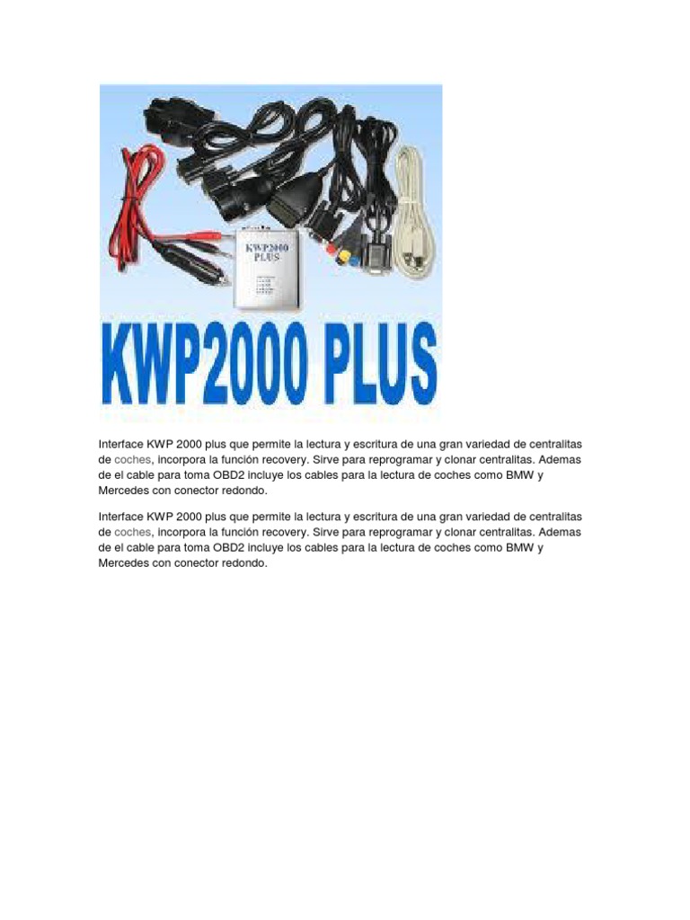 Interface KWP 2000 Plus | PDF