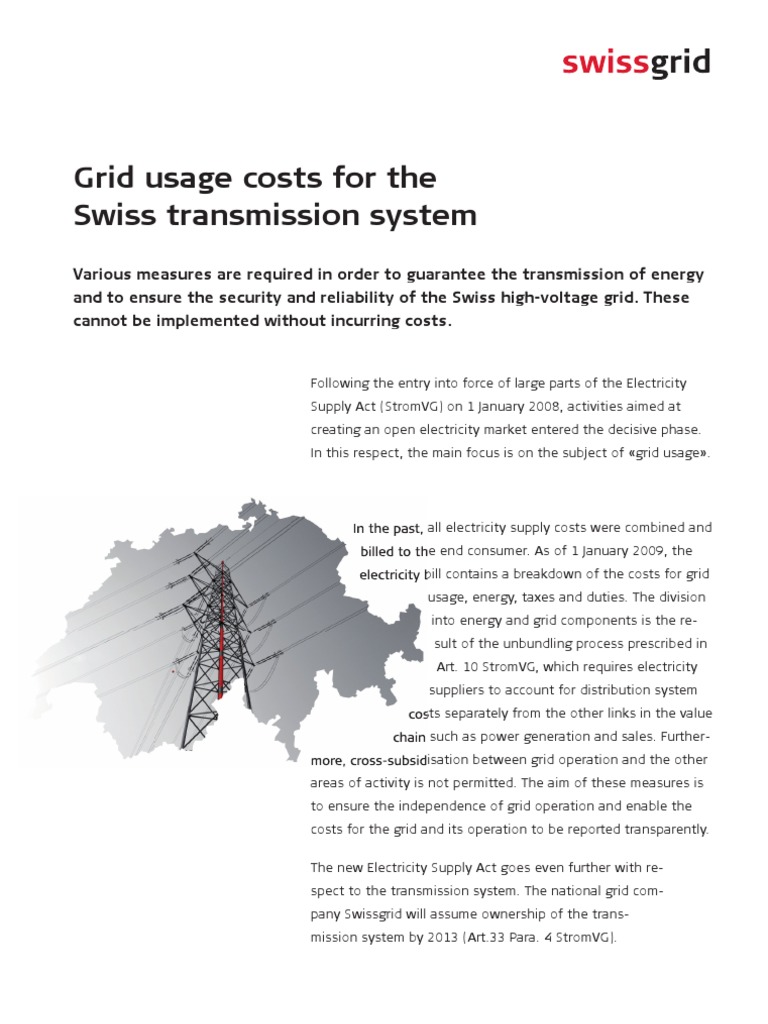 Complete Data About Swiss Grid PDF | PDF | Electric Power Transmission ...