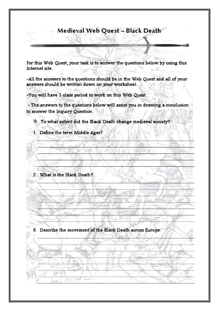 Medieval Black Death Web Quest | PDF | Politics | Social Science