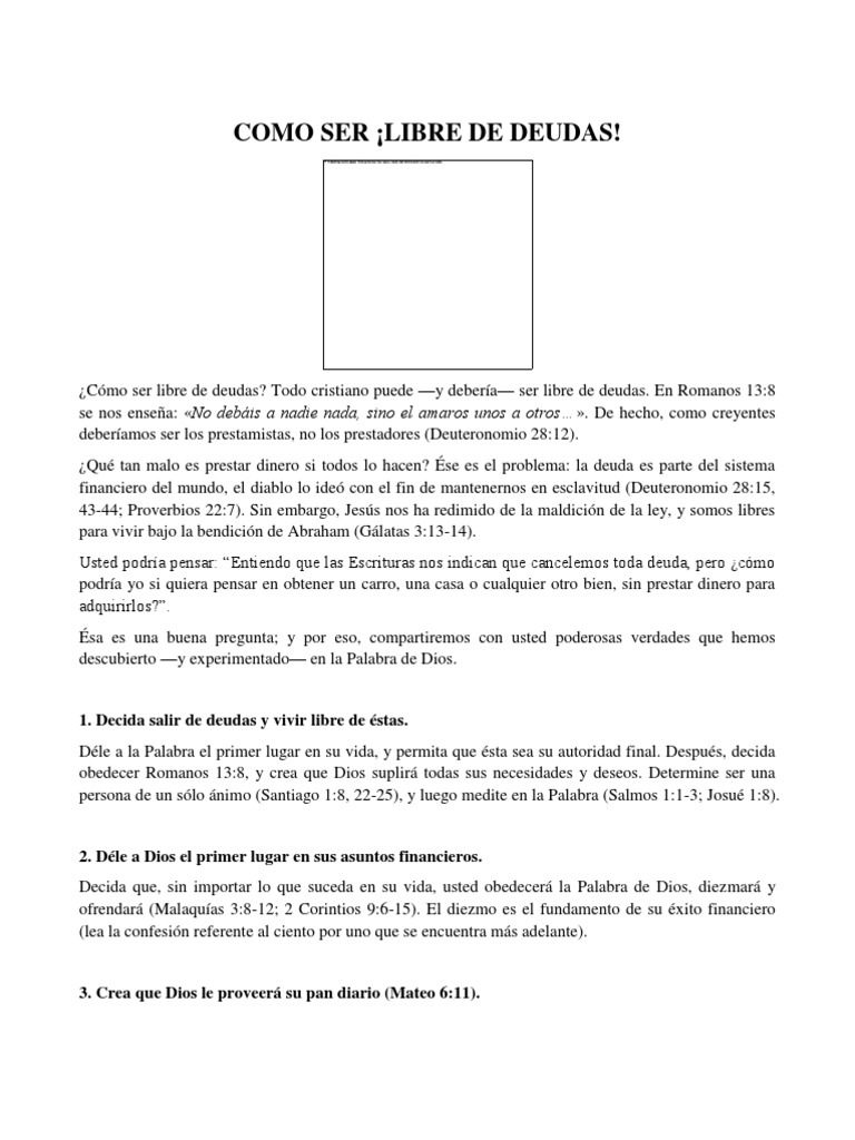 Como Ser Libre de Deudas | PDF | Fe | Tetragrammaton