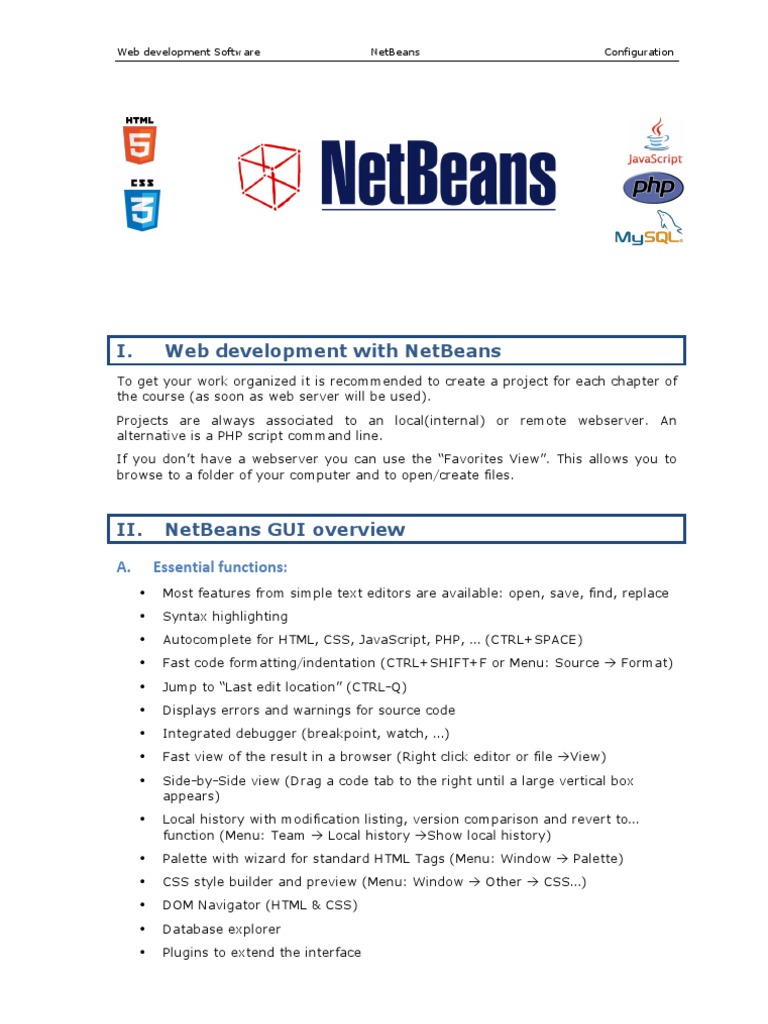 NetBeans Web Development Guide | PDF | Net Beans | Applications & Software