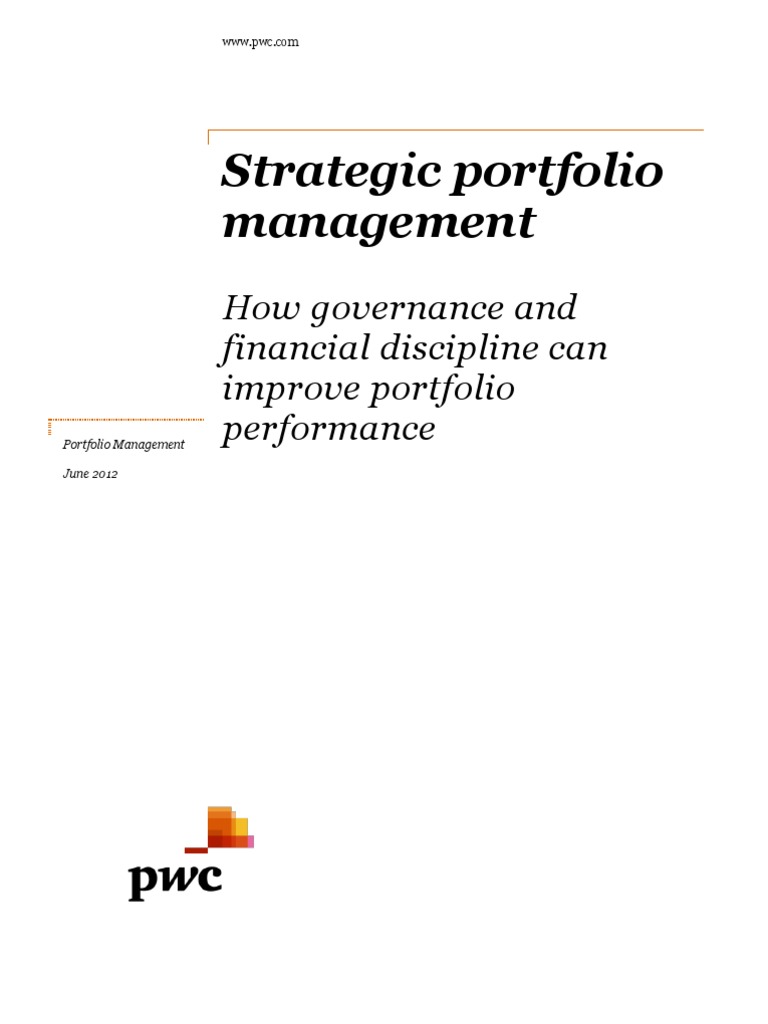 PWC Strategic Portfolio Management Governance Financial Discipline ...