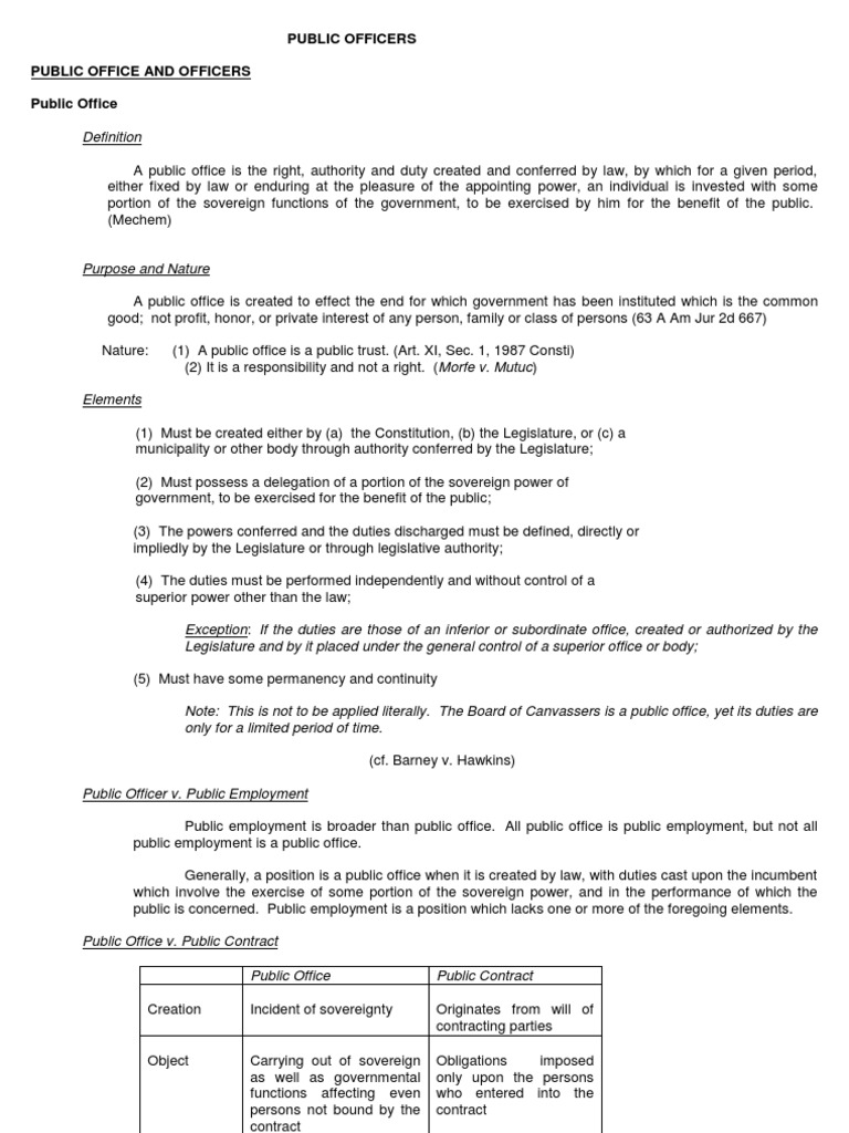 Public Officers Public Office and Officers Public Office | PDF | Oath ...