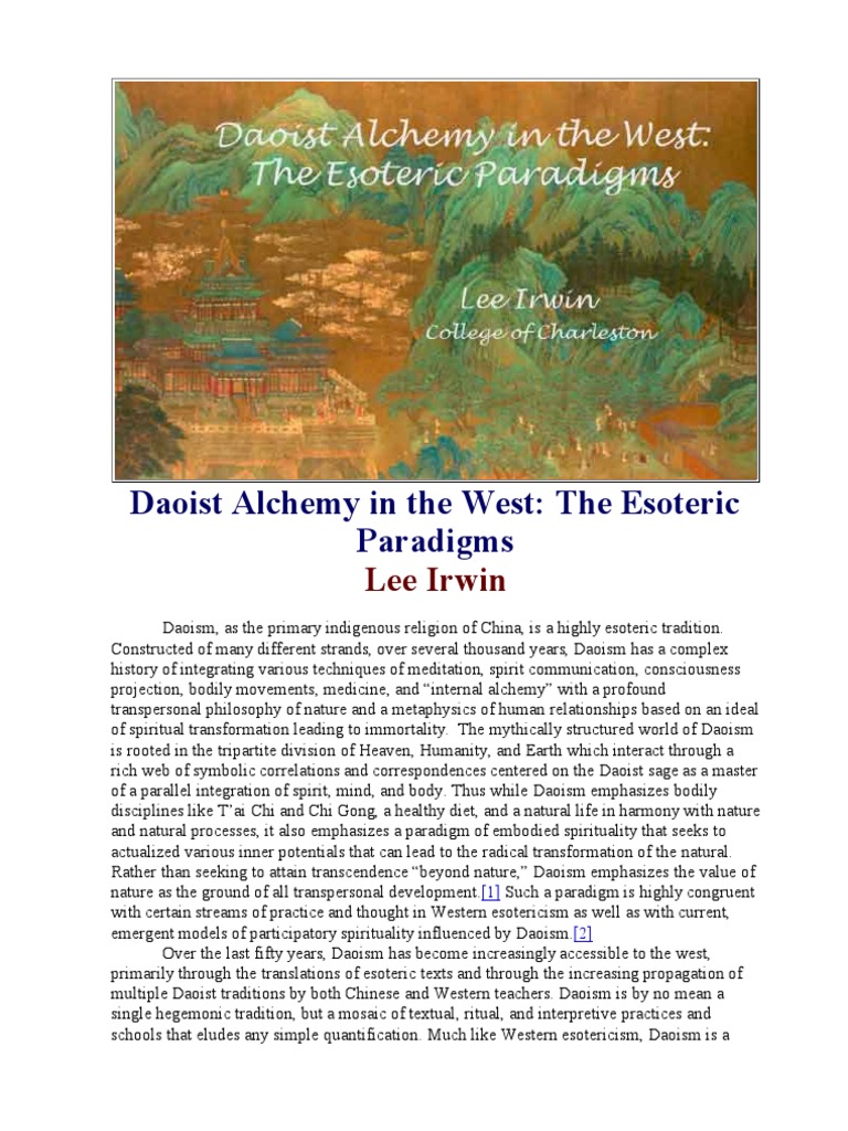 Daoist Alchemy in The West The Esoteric Paradigms Lee Irwin | PDF ...