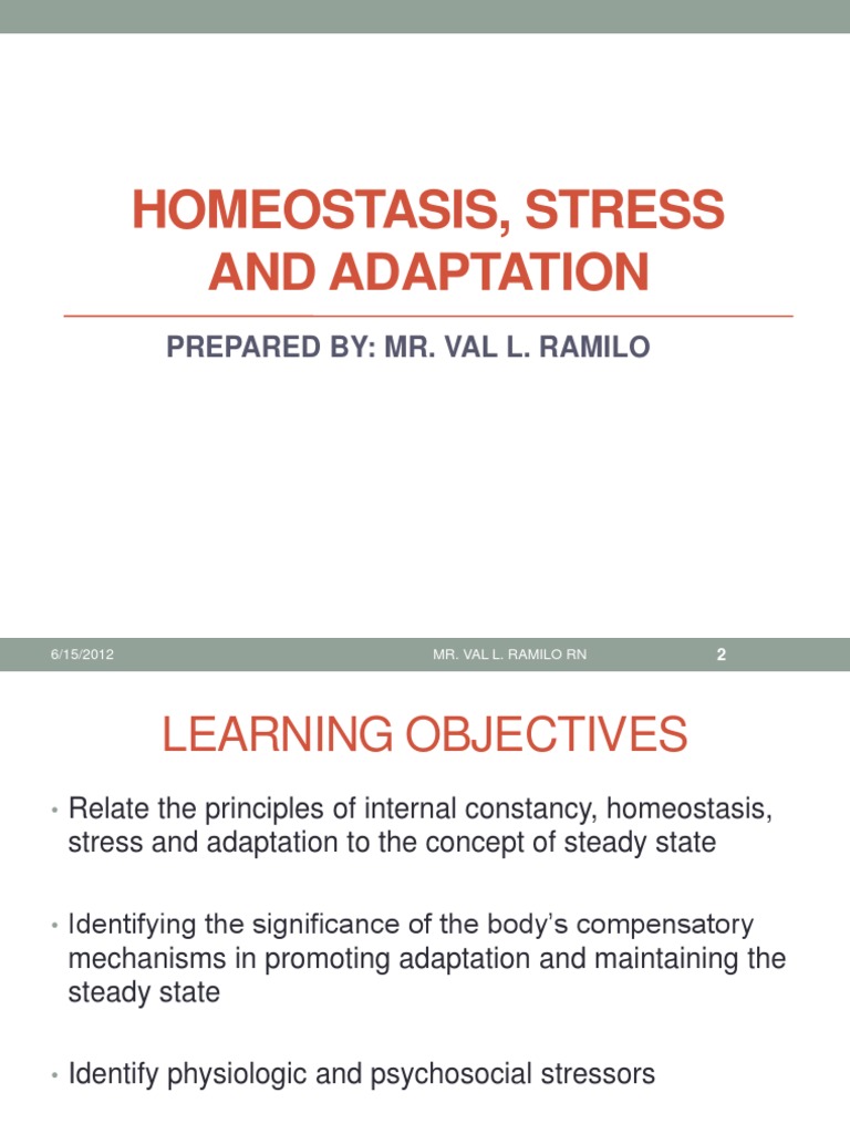 Homeostasis, Stress and Adaptation_ppt2a | Stress (Biology) | Self ...