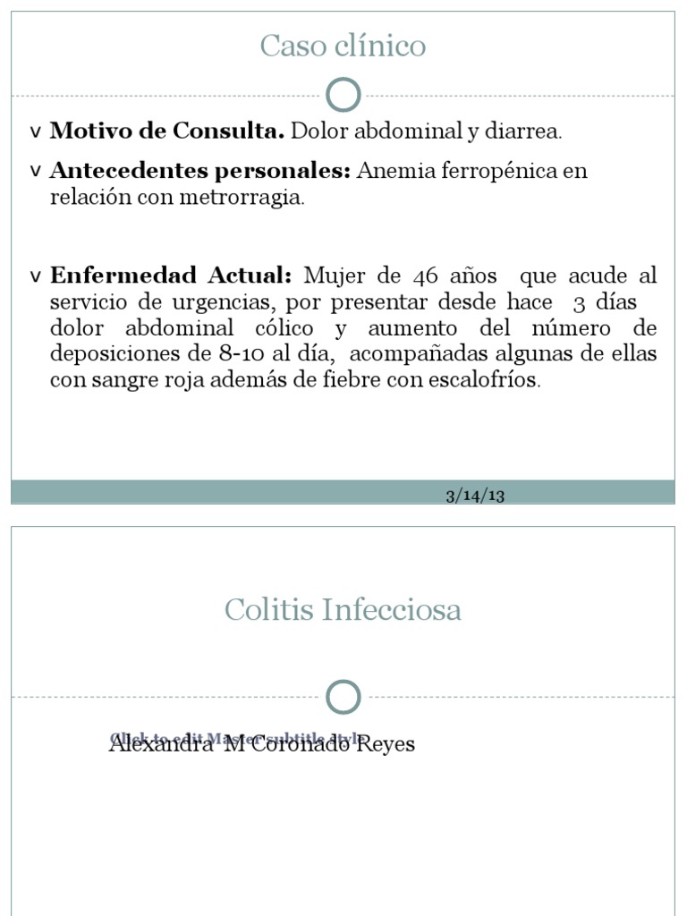 Colitis Infecciosa y Colitis Isquemica | PDF | Diarrea | Isquemia