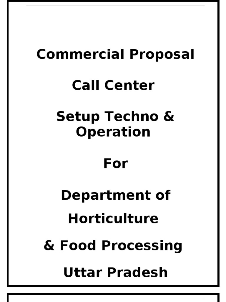 UP Horticulture Call Center Proposal | PDF | Call Centre | Interactive ...
