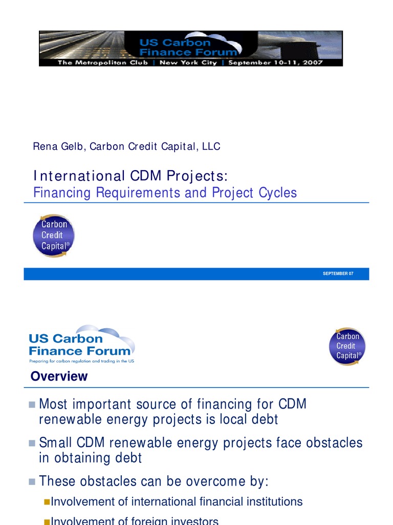 USCFF CCC Presentation | PDF | Clean Development Mechanism | Debt