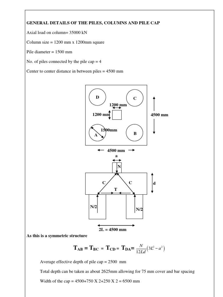 Pile Cap Design | PDF