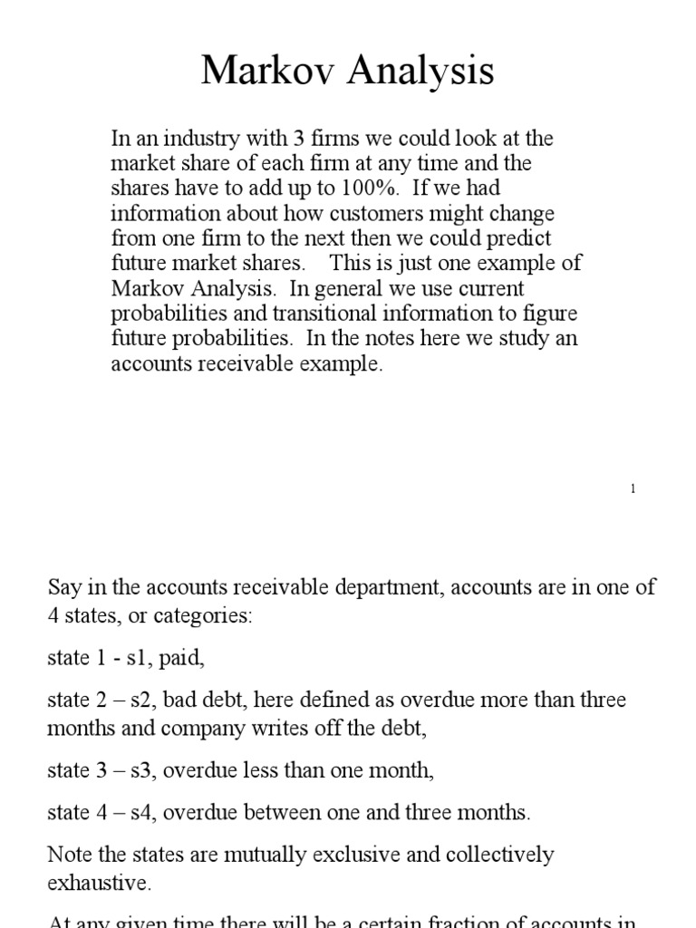 Markov | PDF | Markov Chain | Matrix (Mathematics)